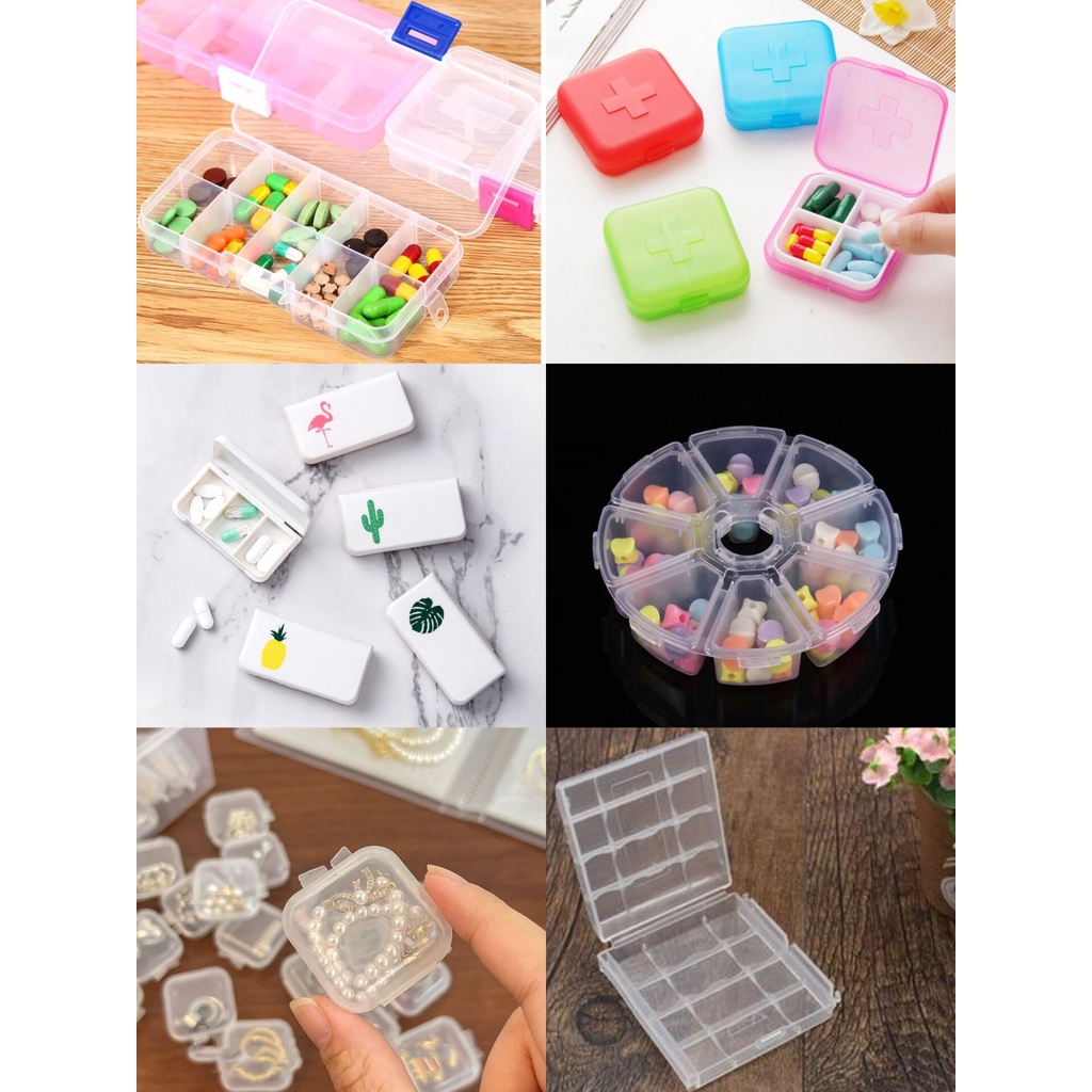 Portable Case Box Travel Jewelry Candy Storage Box Component Container ...