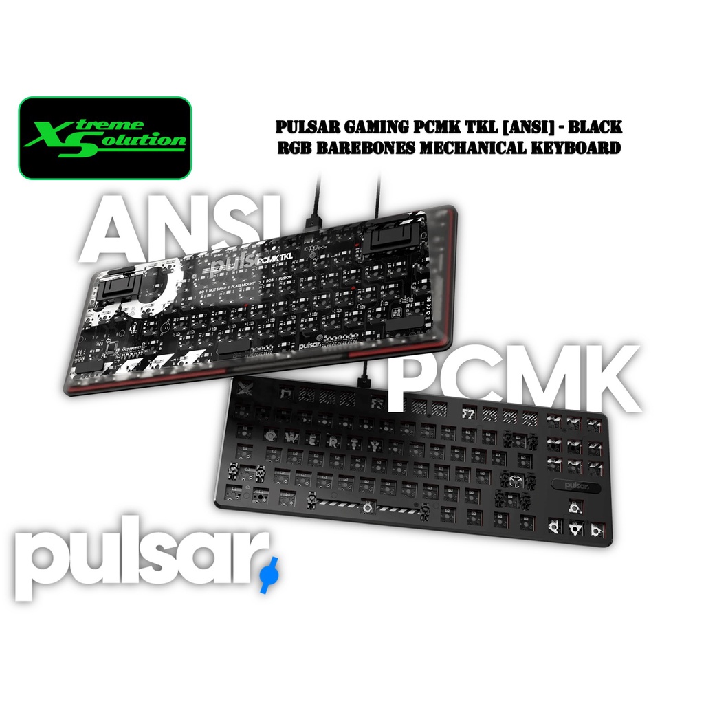 Pulsar Gaming PCMK TKL - RGB Barebones Gaming Mechanical Keyboard ...