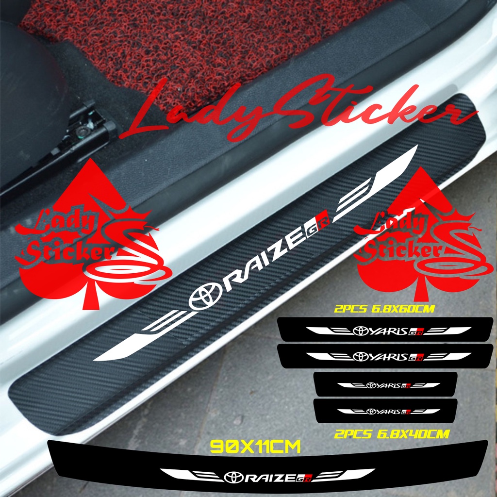 Sill PLATE CARBON 3D Car RAIZE GR STICKER CARBON 3D Step BUMPER Car ...