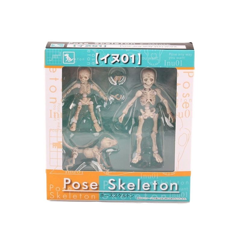 3-8cm Cute Fashion Design Mr. Bones Pose Skeleton Model with Dog Table ...
