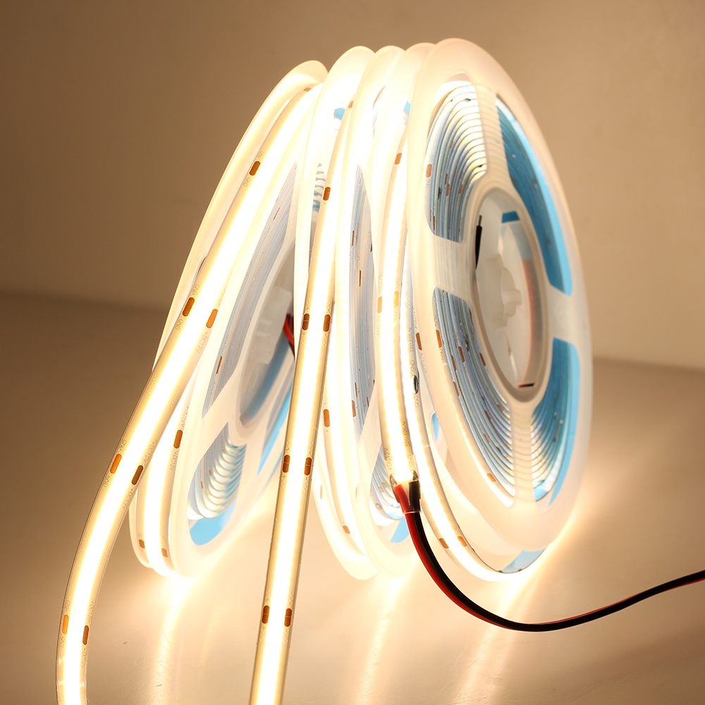 5M COB LED Strip DC12V 24V 320led/m 480led/m 528led/m Flexible High ...