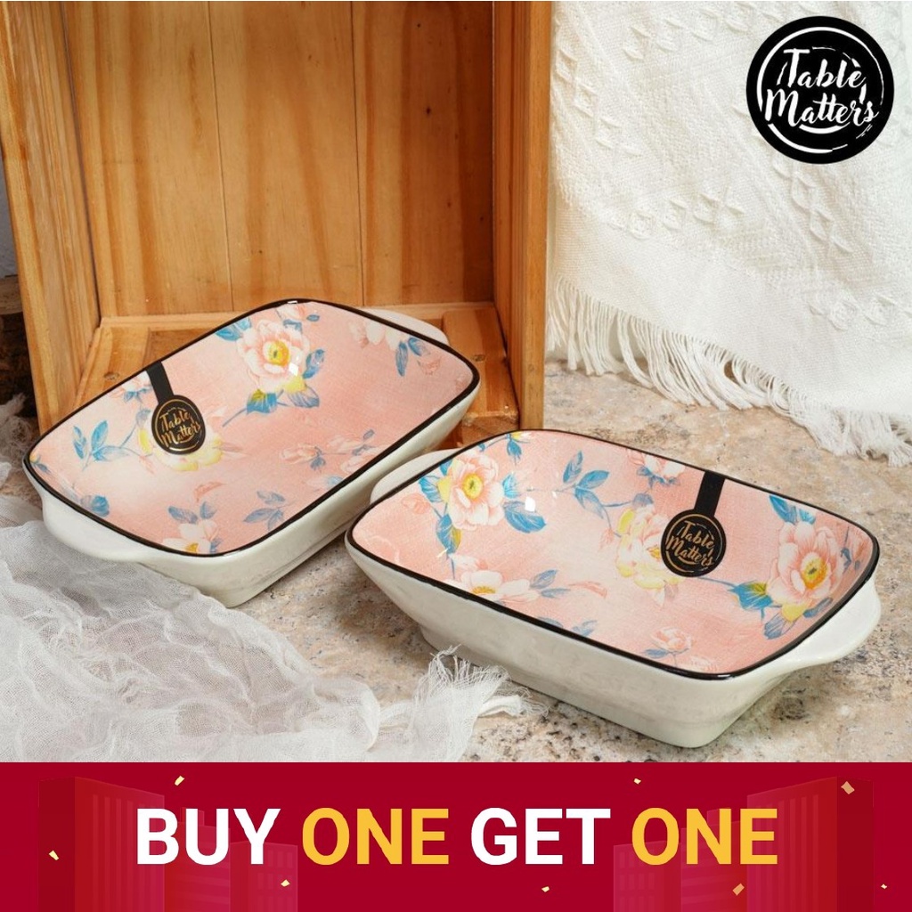 [Buy 1 Get 1] Table Matters - Camellia - 8.5 inch Baking Dish with ...