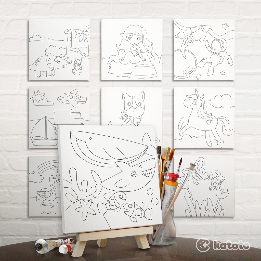 Quality SKETSA PAINTING CANVAS 20X20 CM - BLANK CANVAS WITH PICTURES ...