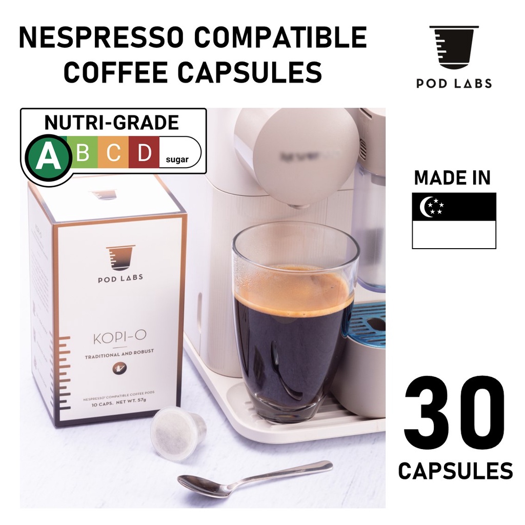 [Bundle of 3 Special] Pod Labs Nespresso Compatible Kopi-O (30 Capsules) | Shopee Singapore