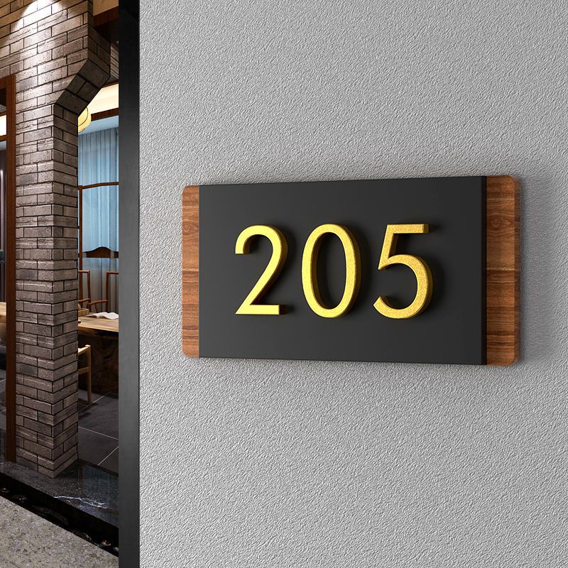 Contemporary Modern House Number Sign Printed Address Signage Plate ...