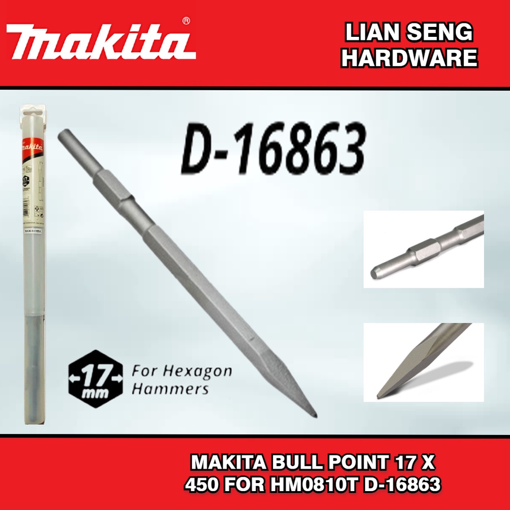 MAKITA BULL POINT 17 X 450 FOR HM0810T D-16863 | Shopee Singapore