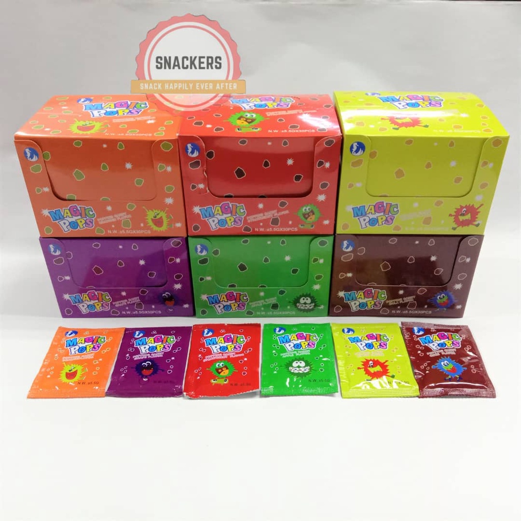 Seahorse 30Pcs Popping Candy Magic Pops Popping Candy Mix Flavor (±5.5g ...