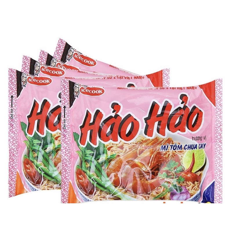 5 gói Viet Nam instant noodle hao hao tom chua cay(5pcks) | Shopee ...