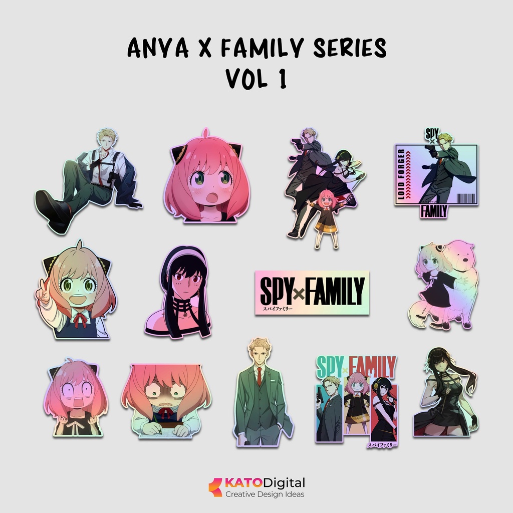 Pack Anya Spy X Family Hologram Sticker Anime Anya Forger | Shopee ...