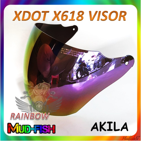 AKILA X618 VISOR FOR XDOT 618 HELMET (RAINBOW) | Shopee Singapore