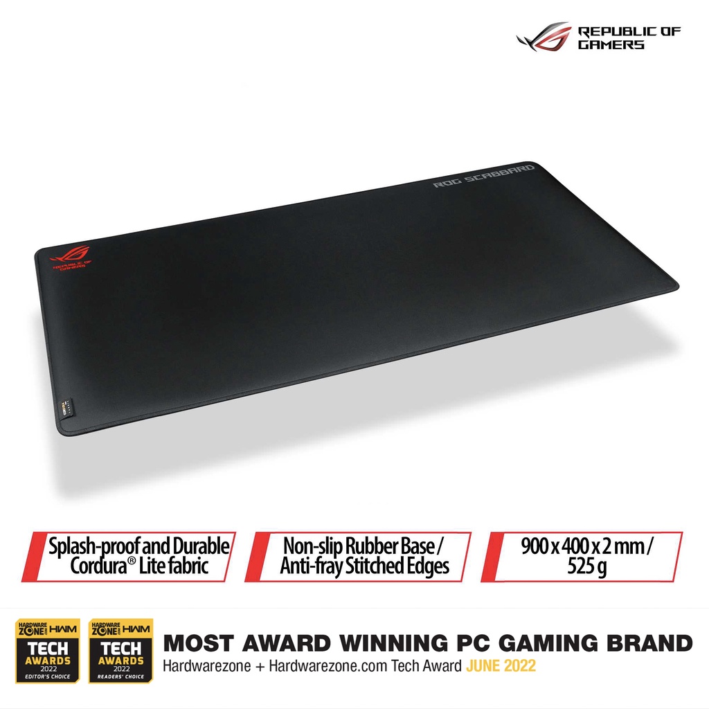 ASUS ROG Scabbard Extended gaming mouse pad - superior durability ...