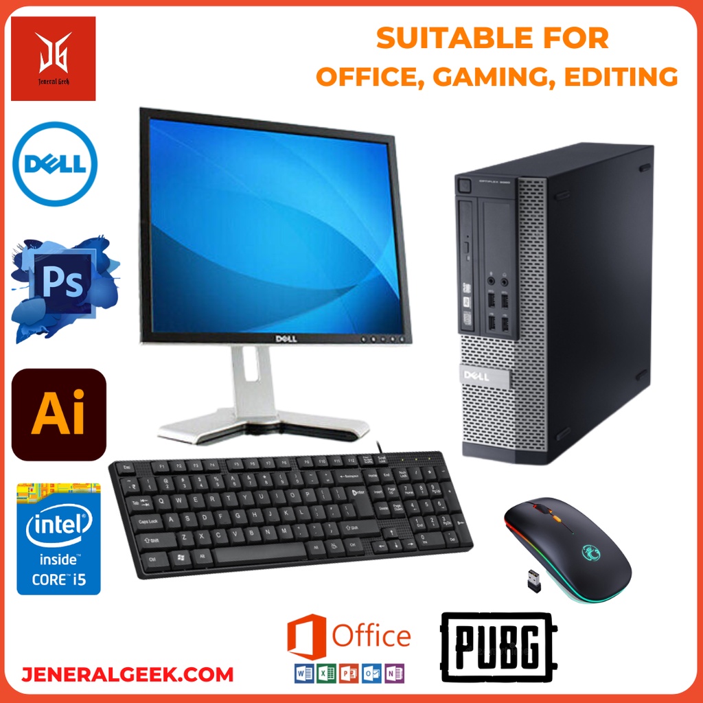 Full Set Pc Dell Optiplex 9020 Desktop INTEL CORE I5-4TH GEN/16GB RAM ...