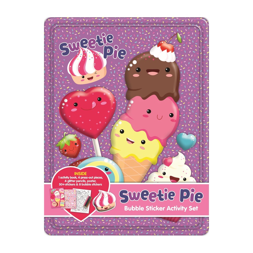 Sweetie Pie Happy Tin Book Gift Set for Kids with Colouring Bubble ...