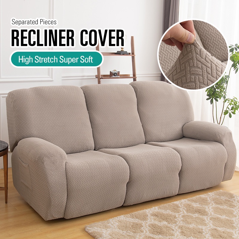 1 2 3 Seater Recliner Sofa Cover Thick Jacquard Recliner Chair Cover