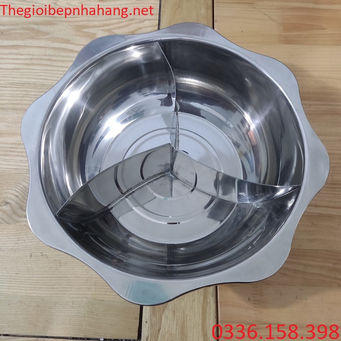 3-compartment pot, 3-compartment stainless steel hot pot, 3-compartment ...