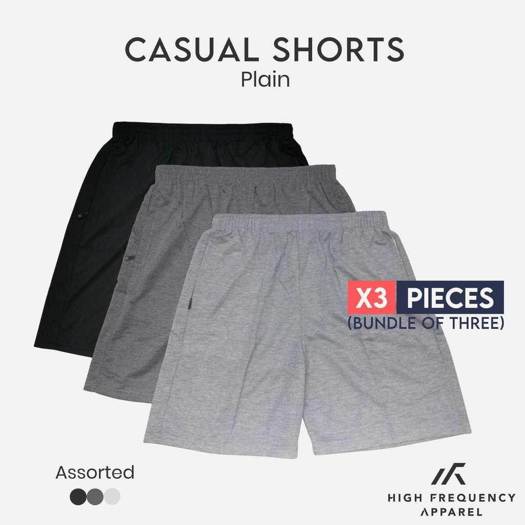 [BUNDLE OF 3] Free Size Plain Unisex Ultra Lightweight Shorts - BUDGET ...