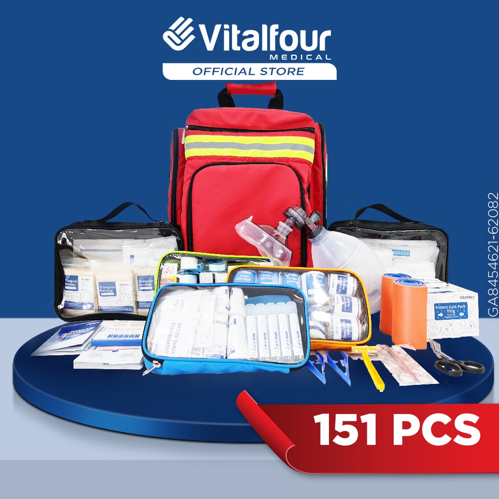 VitalFour First Responder Trauma Bag Trauma BackPack (Empty & Complete ...