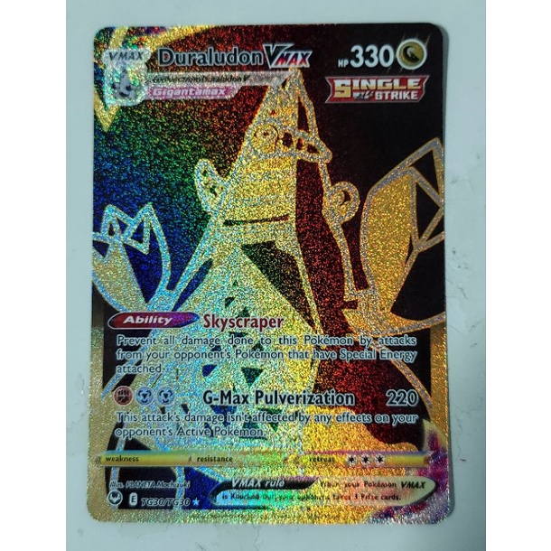Pokemon duraludon vmax gold secret rare silver tempest card | Shopee ...