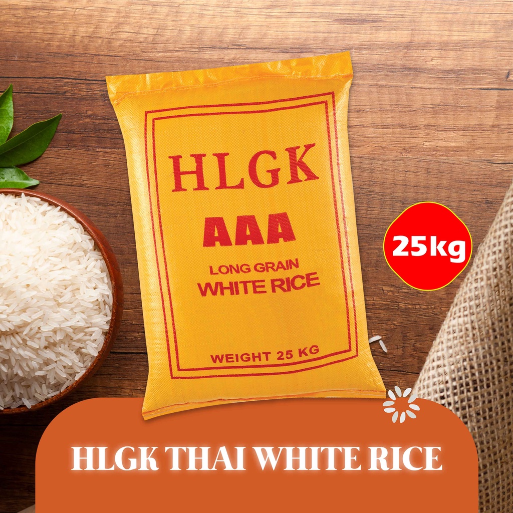 HLGK Long Grain White Rice 25kg | Shopee Singapore