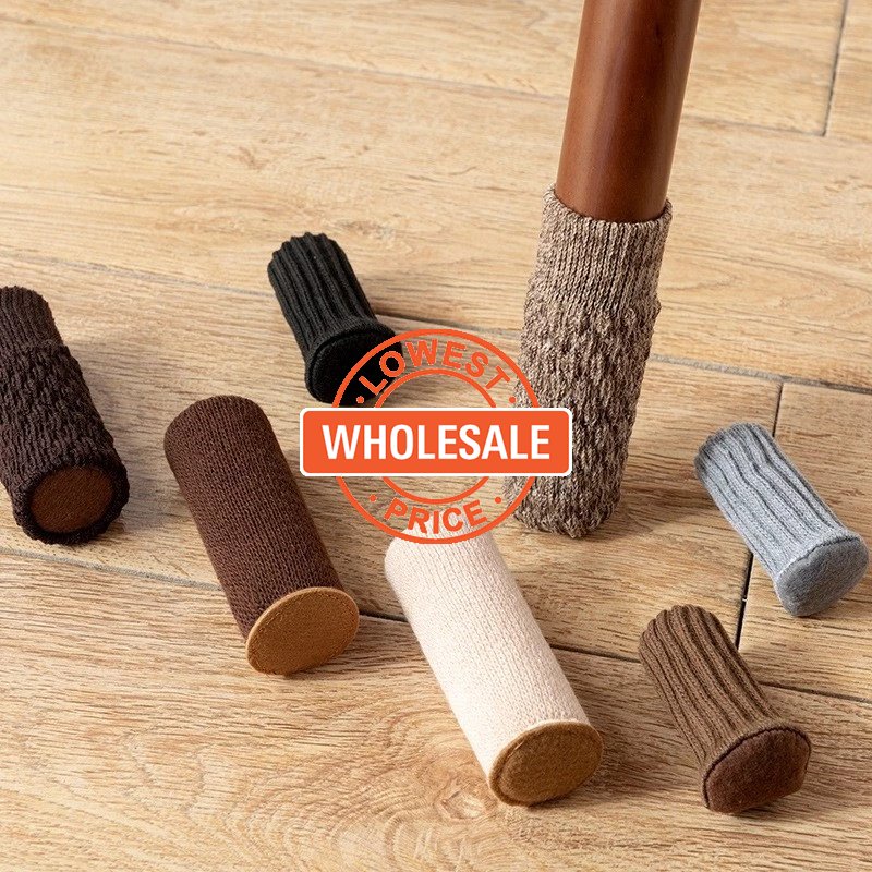 [ Wholesale Prices ]1Pc Double Layer Thickening Knitted Chair Foot ...