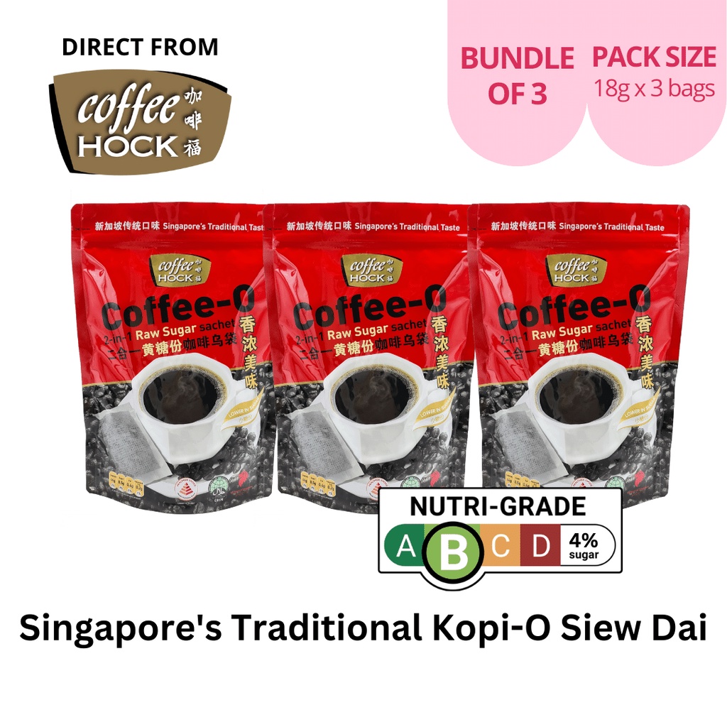 [BUNDLE OF 3] Coffeehock 2-In-1 Coffee-O Coffee Bags With Raw Sugar ...