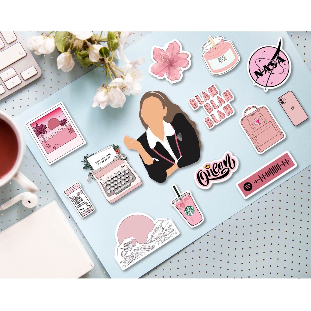 Cute Aesthetic Sticker Waterproof Vinyl Diaries Planner Sticker ...