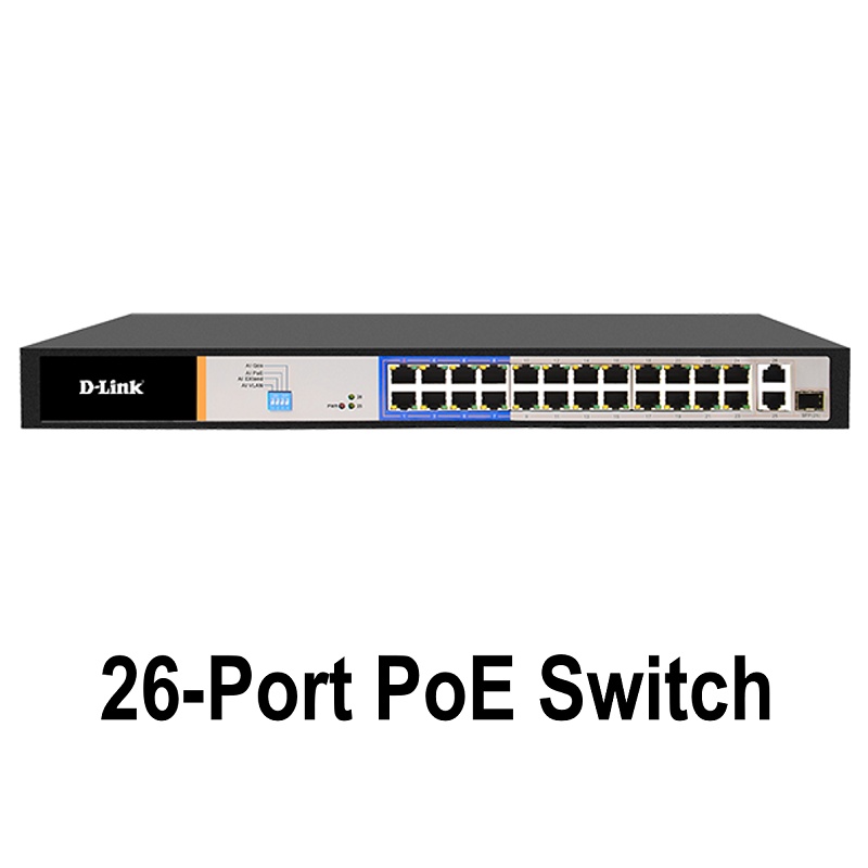 D-Link 250M 4/8/16/24 Port PoE Switch with 2 Uplinks Port DES-F1006P-E ...