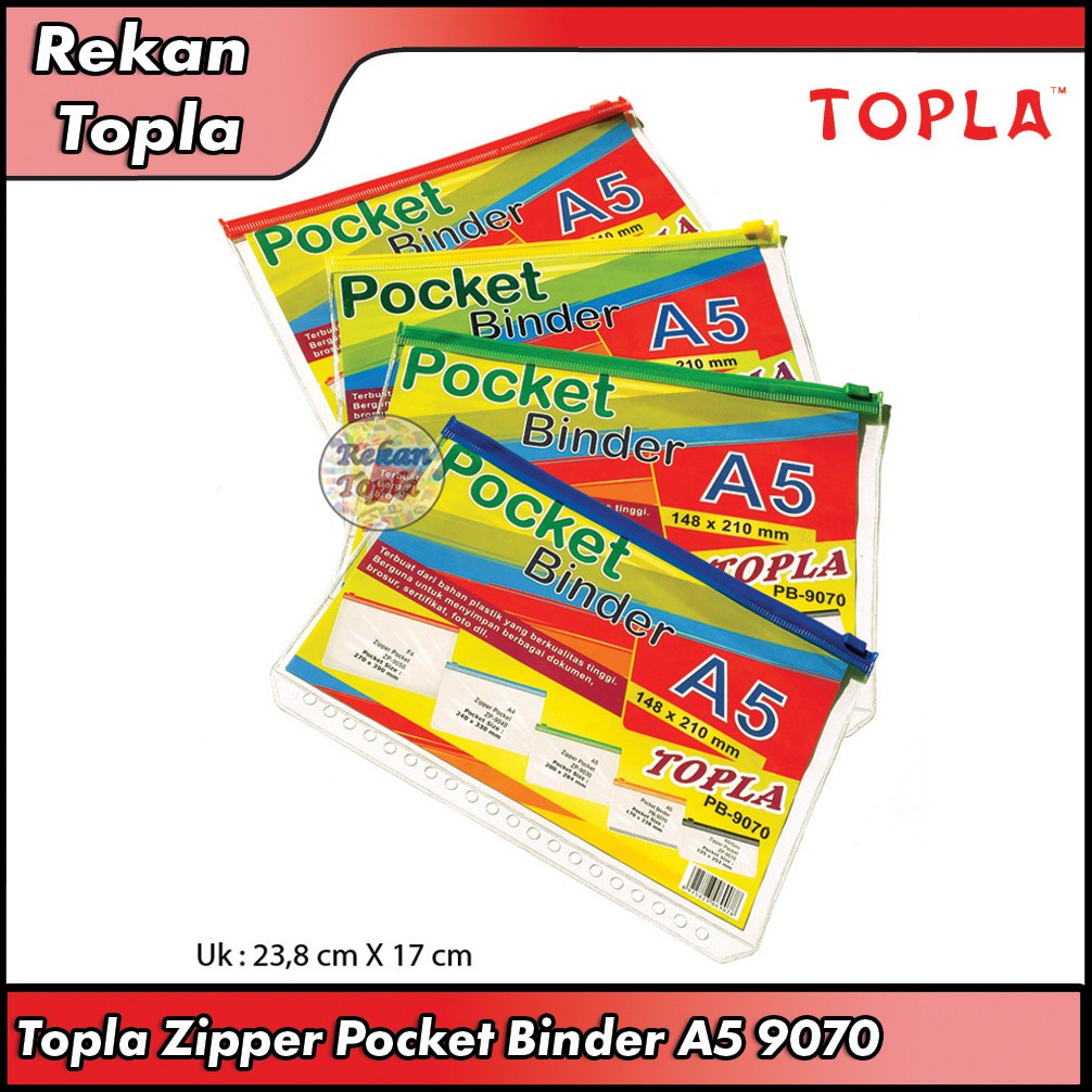 A5 Pocket Binder 20-Hole/ A5 Zipper Pocket Binder Zipper Pocket Binder ...