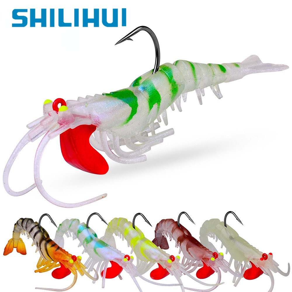 SHILIHUI 1PC Bionic Soft Shrimp Fishing Lure 6g-12.5g-18.5g Luminous ...