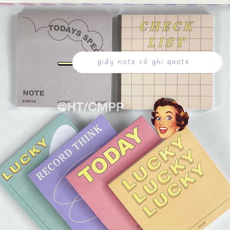 Note Pad Notes with Quote Good Luck Lucky | Shopee Singapore
