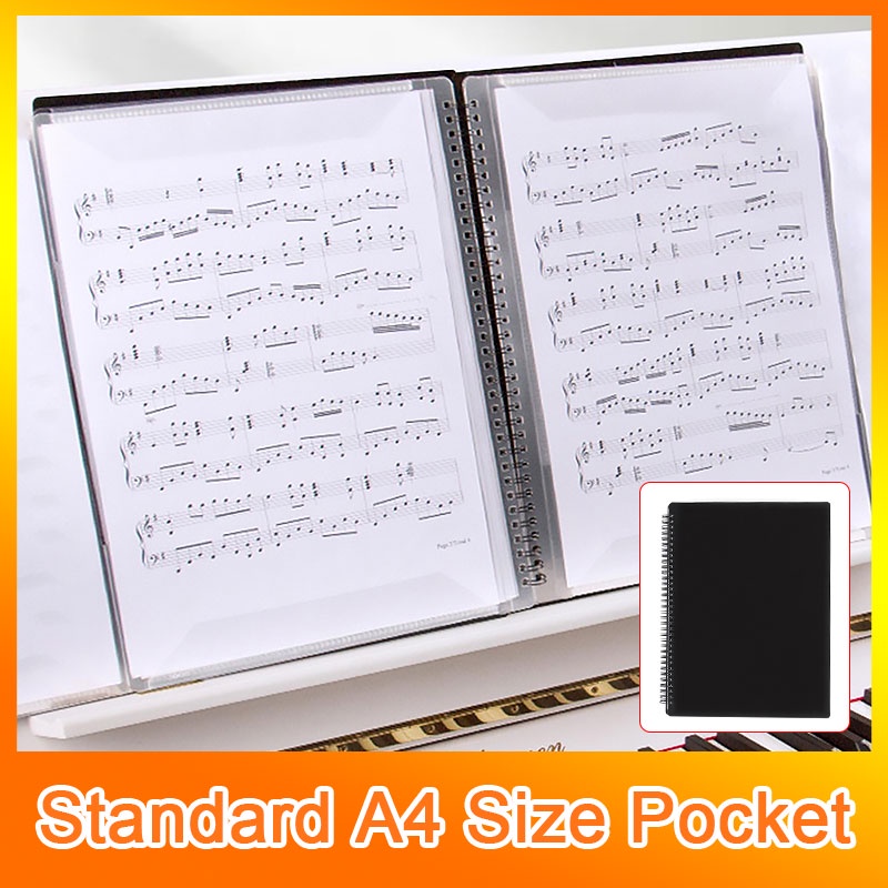30 Sheets (60 Pages) A4 Size Music Score Holder Music Score Sheet ...