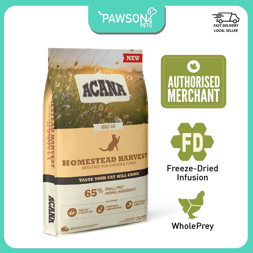 ACANA Classics Homestead Harvest Chicken & Turkey Cat Dry Food (4.5KG ...