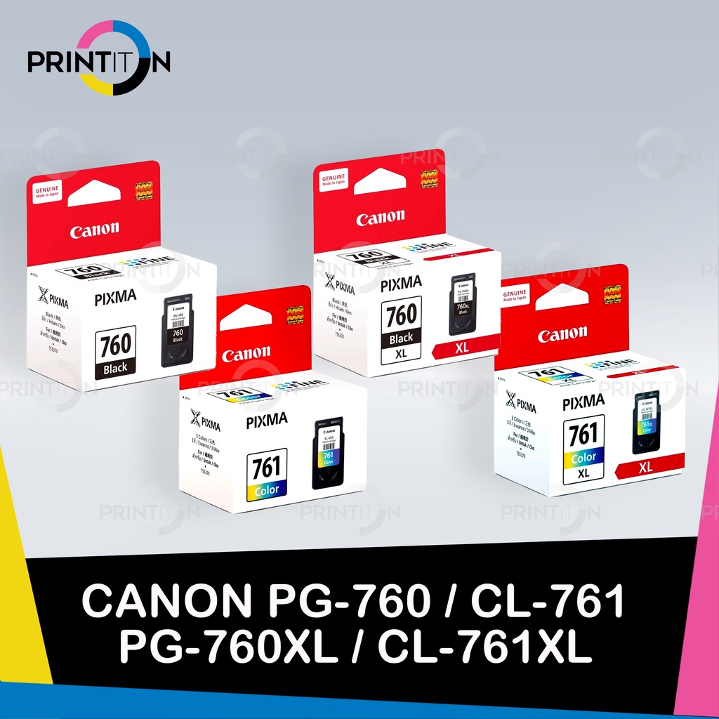 [Original] Canon PG-760 PG 760 / CL-761 CL 761 / PG-760XL PG 760XL / CL ...