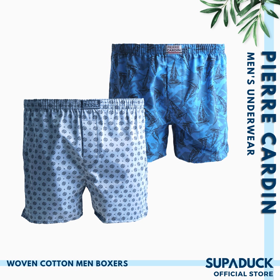 Pierre Cardin Men Underwear Woven Cotton Boxers / Seluar Dalam Lelaki ...