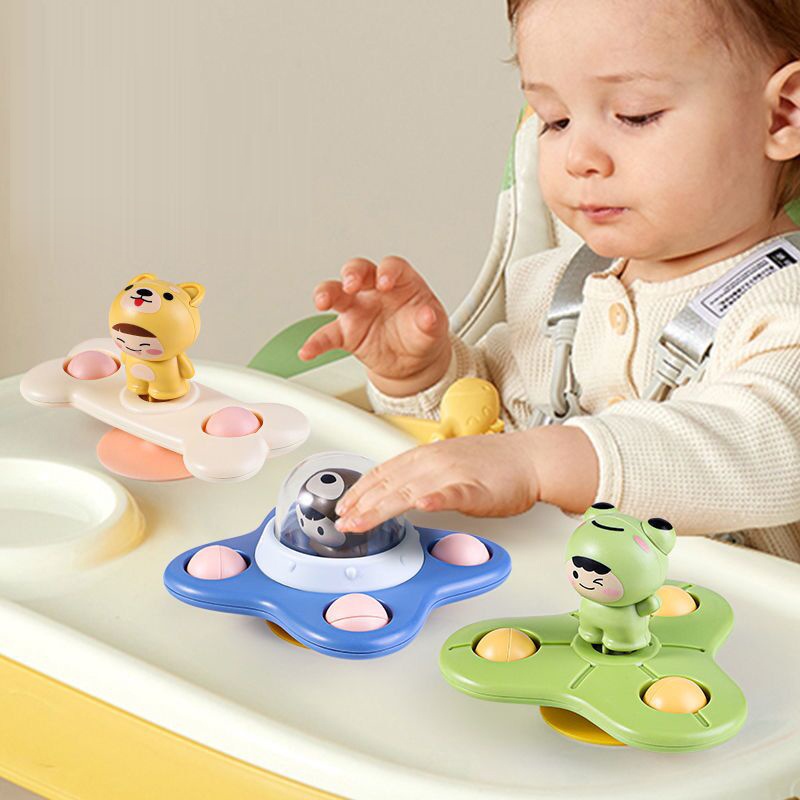 Baby Toys Suction Cup Spinner Toys for Toddlers Bear Hand Fidget Spinner Sensory Toys Stress Relief Baby Games Rotating Rattles Shopee Singapore