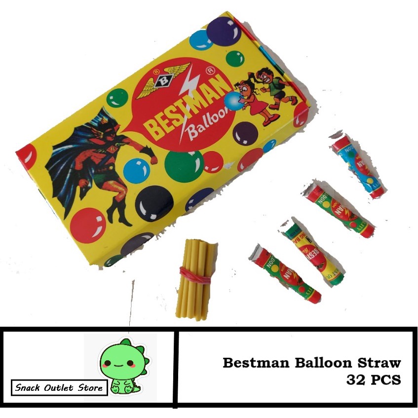 Bestman Balloon Straw / Space Balloon Stick 32's | Shopee Singapore