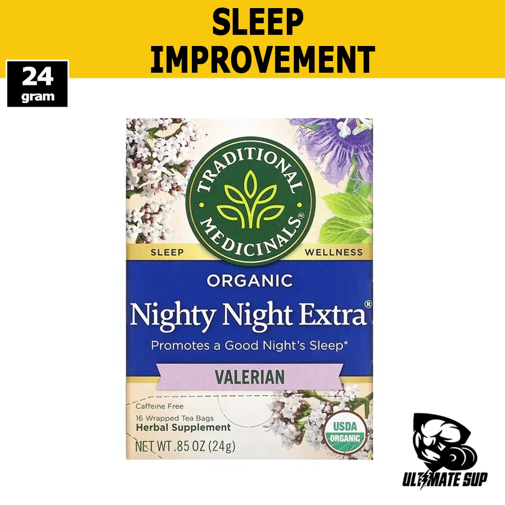 Traditional Medicinals, Organic Nighty Night Extra Tea, Valerian, 16 ...