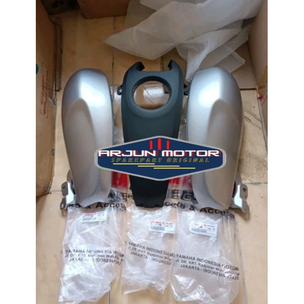 HITAM Package COVER Tank XSR155 3PC SILVER Black DOF ORIGINAL YAMAHA ...