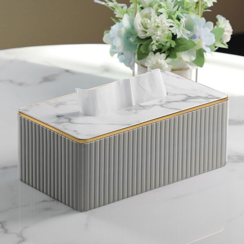 Ftip💯 Simple light luxury leather tissue box holder upscale modern ...