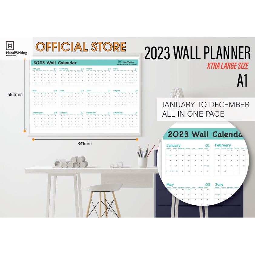 Handwriting A1 Wall Planner - Extra Large Size WP-A1 | Shopee Singapore