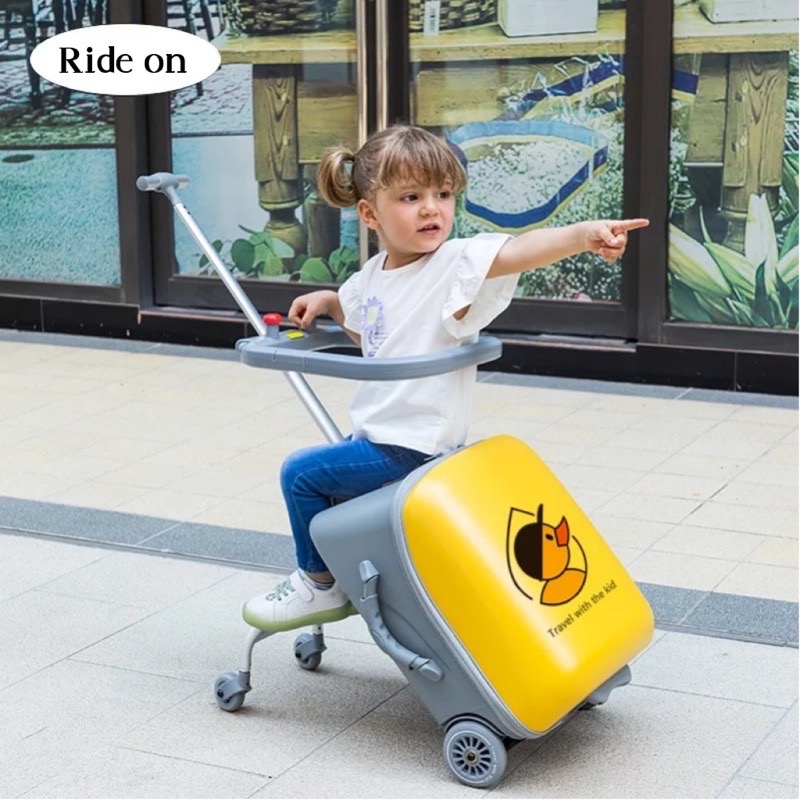 [SG Stock ] Kids Ride-on Luggage + Carry on Suitcase Luggage/ Can be ...