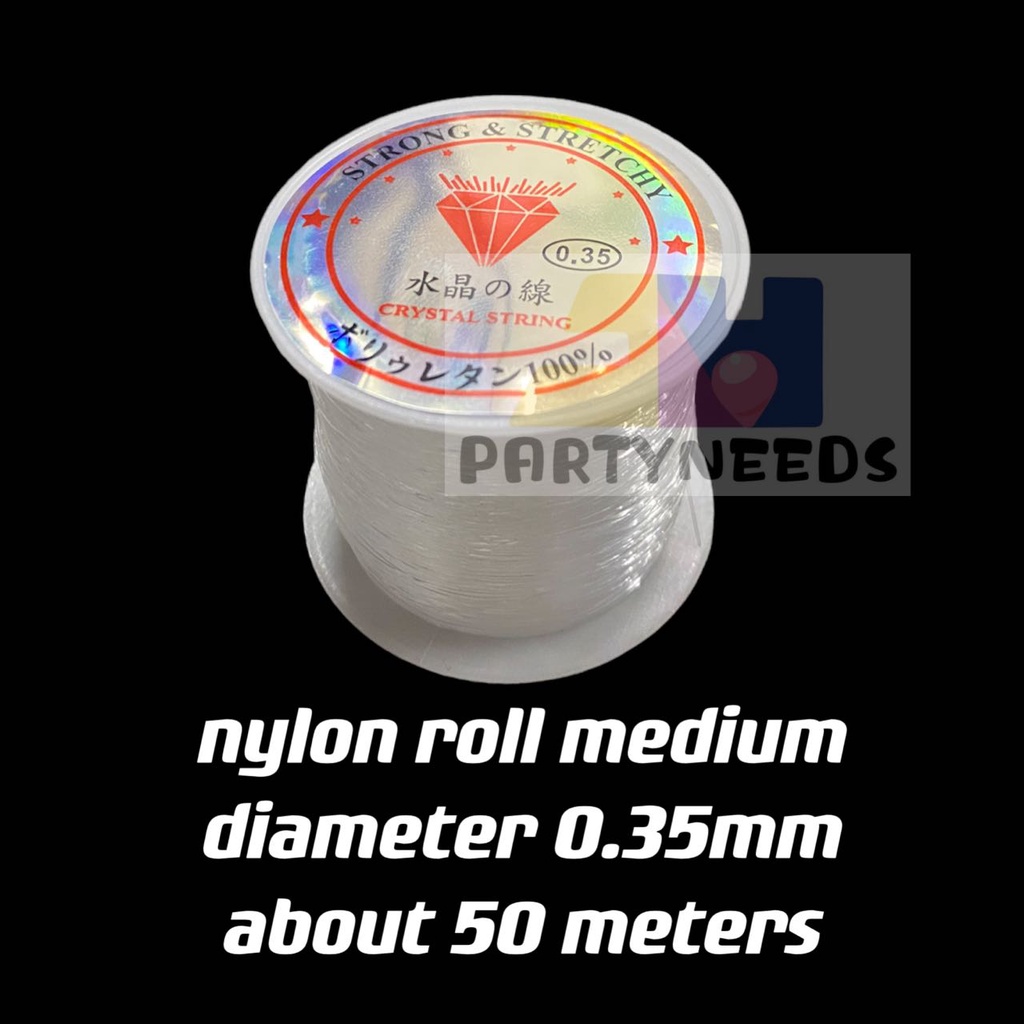 nylon mono line one roll tali balloon size 50 meters for decoration ...