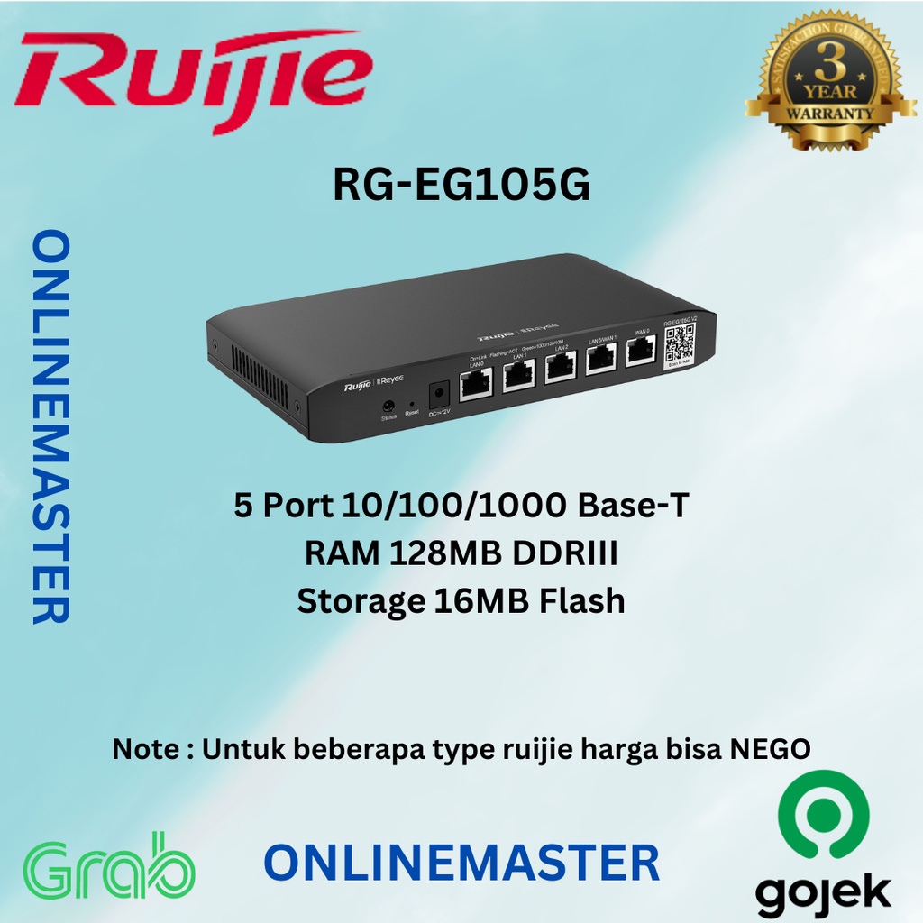 Ruijie Reyee RG-EG105G Series Cloud Managed Router | Shopee Singapore
