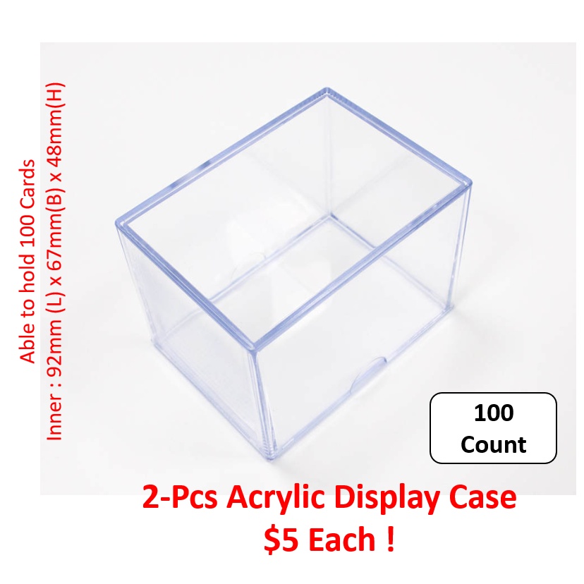 TCG Acrylic Display Box | 1/50/100/150 Count Clear Display Box | Shopee ...