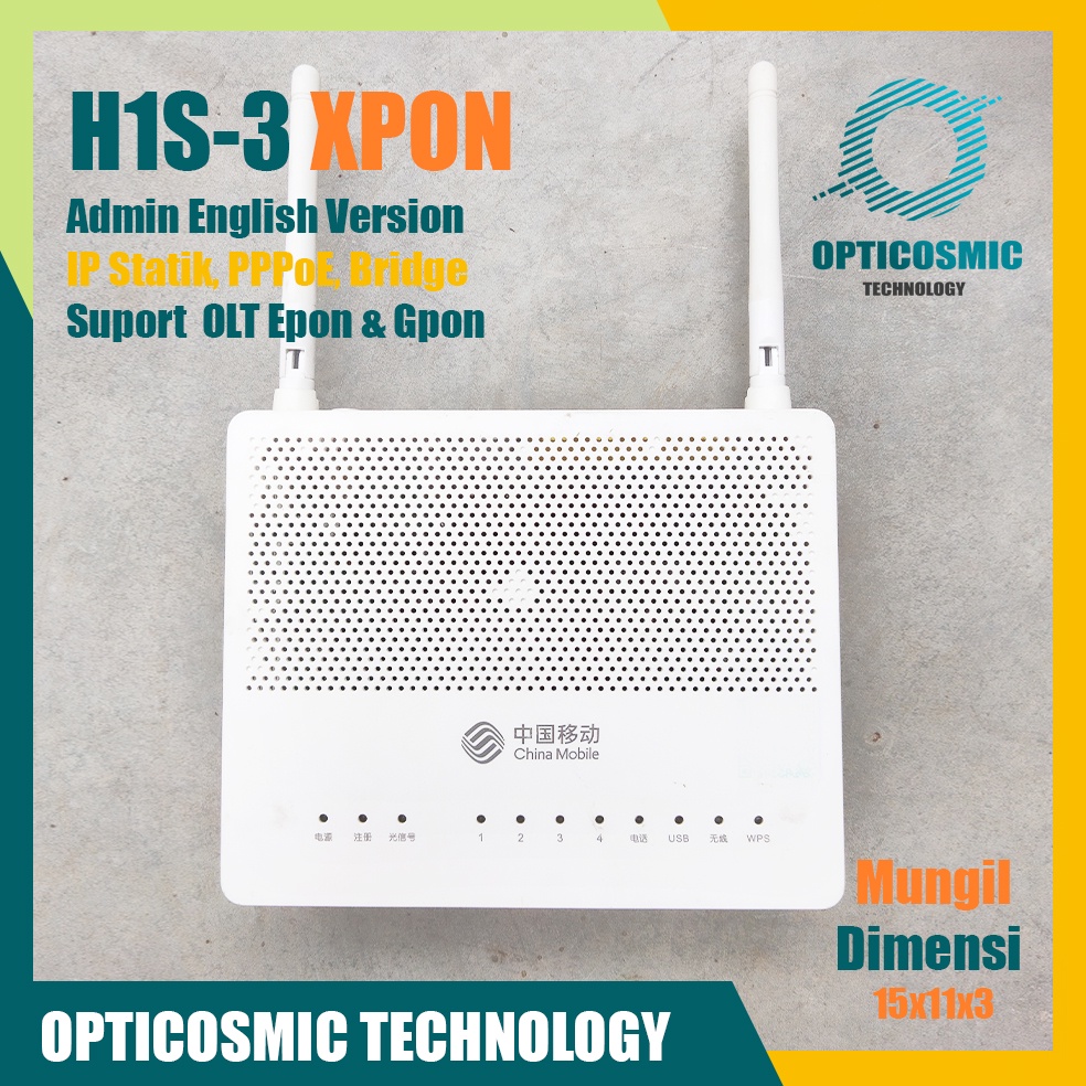 Xpon H1s-3 ONT Modem WIFI Router Second Support Bridge PPE IP Static ...