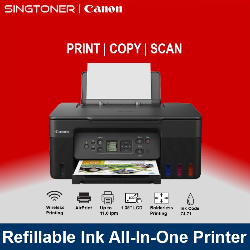 [Local Warranty] Canon PIXMA G3770 Wireless Refillable Ink Tank All-In ...