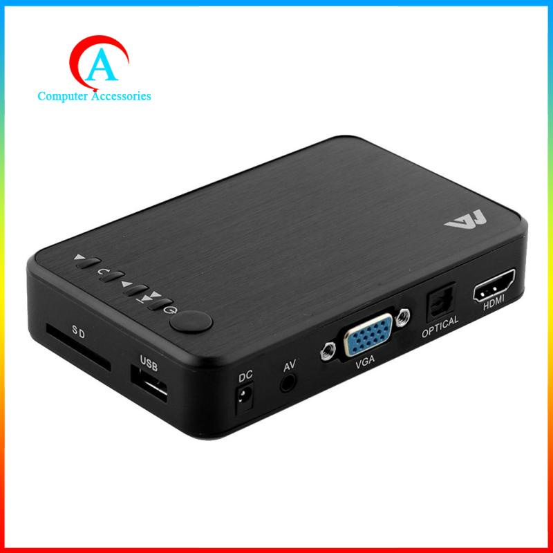 MP023 1080P Decoding HD Hard Drive Player AV+VGA SD Card USB Player US ...