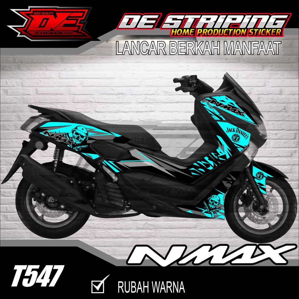 Cool Semifull NMAX Motorcycle Sticker Striping with Balab Motif T547 ...
