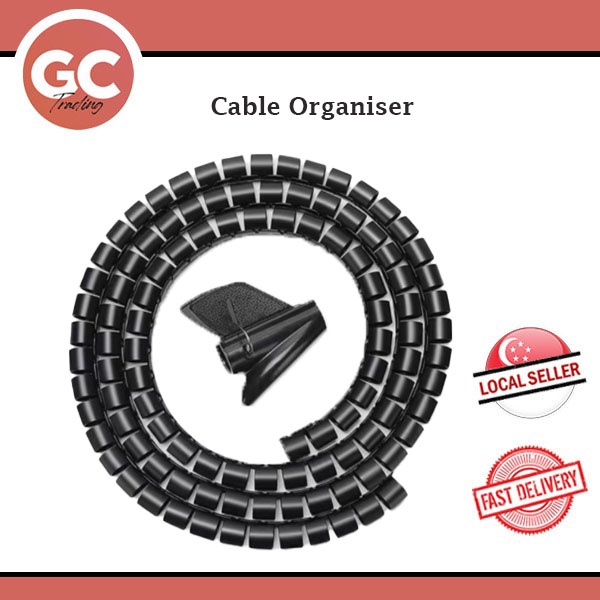 💥SG Seller💥22mm/28mm/32mm Diameter Cable Organizer Spiral Tube Wire ...