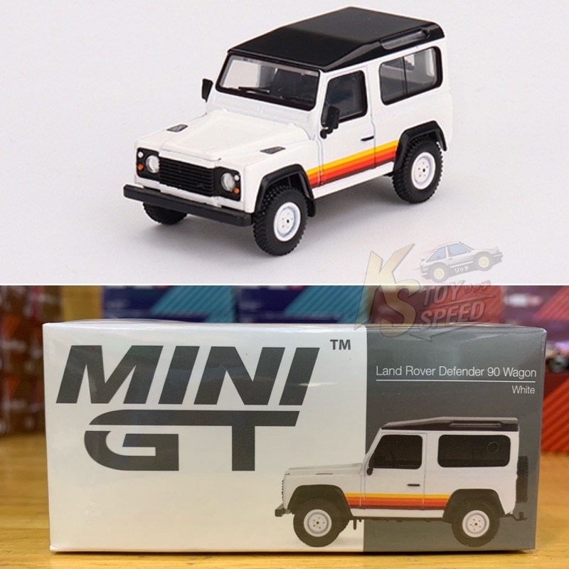 MINI GT Land Rover Defender 90 Wagon White | Shopee Singapore